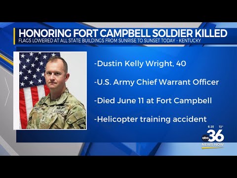 Flags lowered to half-staff in honor of soldier killed
