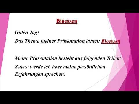 4. #Bio Essen I ECL B1 Sprechen Thema I Sprechen teil 2