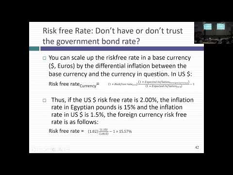 Session 5 (Val MBAs): Closure on Riskfree Rates and First Steps on Equity Risk Premiums