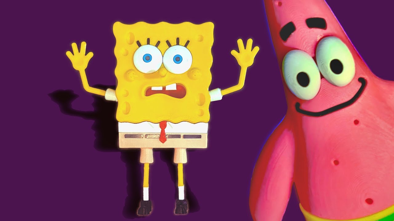 3D Printed SpongeBob & Patrick | Cool 3D Prints #SouthPark #3DPrinting #spongebob #patrickstar