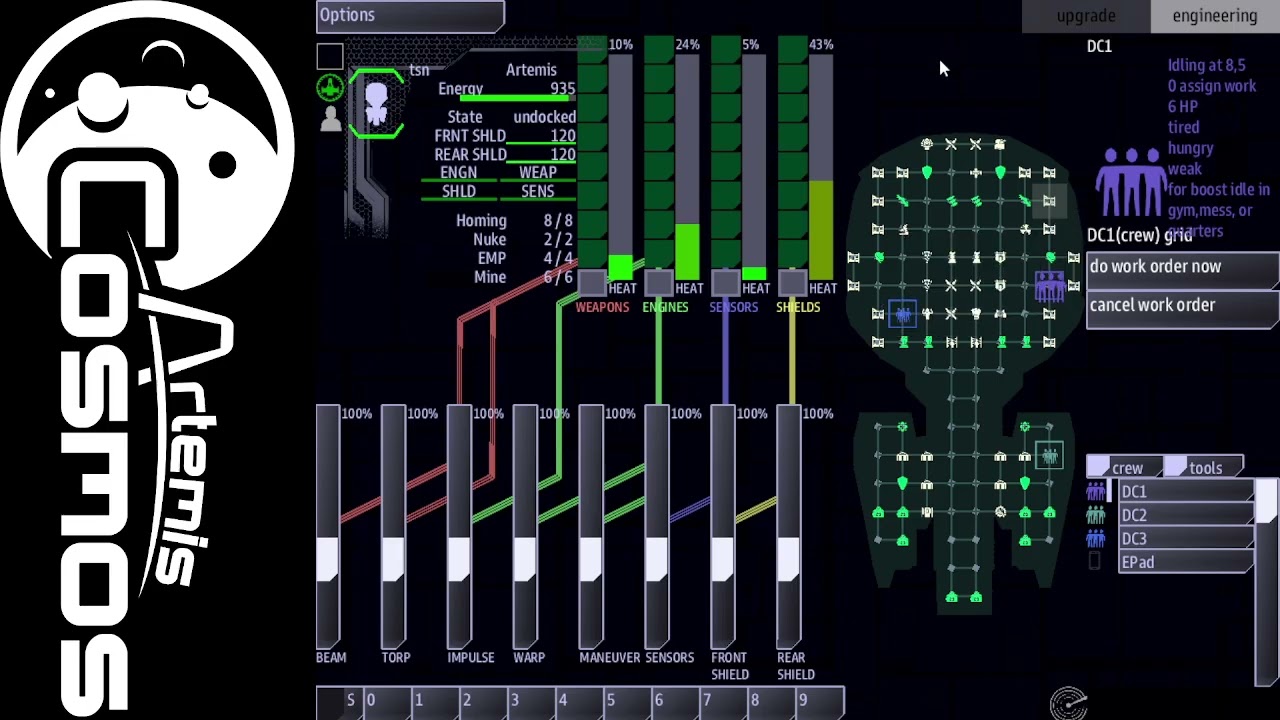 Artemis Cosmos Tutorial: Engineering