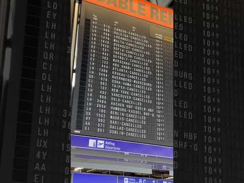 Departure board at Frankfurt on a strike day ✈️