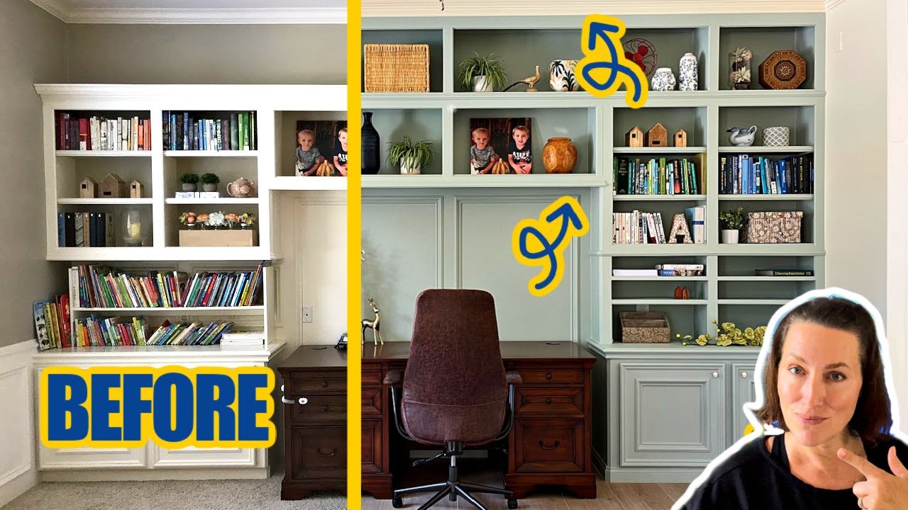10 BEST WAYS To Make Cabinets & Bookshelves Look Like Custom Built In Furniture!