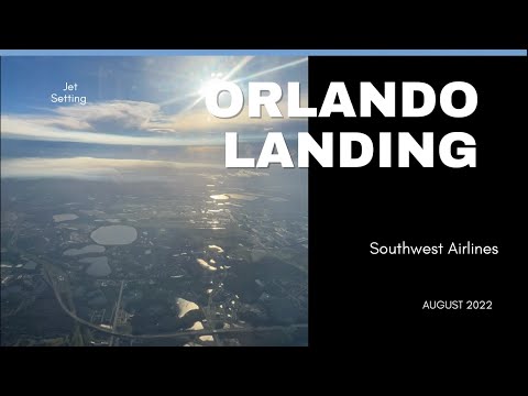 Low angle Southwest Airlines landing in sunny Orlando, FL X5 Speed
