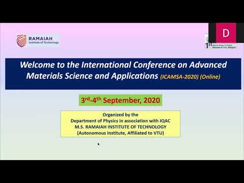 Day 01 International Conference on Advanced Materials Science and Applications