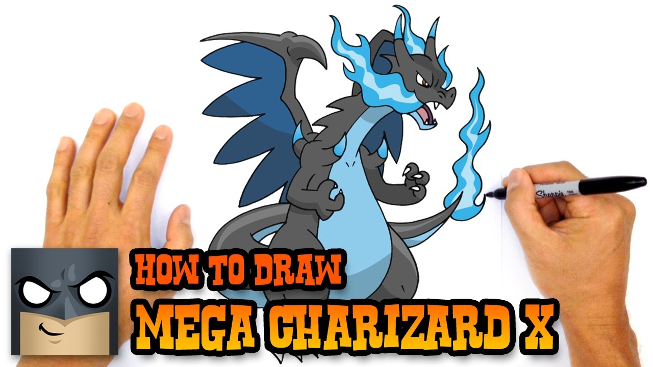 Learn to Draw Mega Charizard X | Simple Pokémon Tutorial