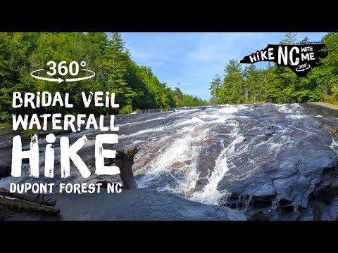 Bridal Veil Falls Waterfall Hike Trail & Tips Dupont Forest NC 360 VR
