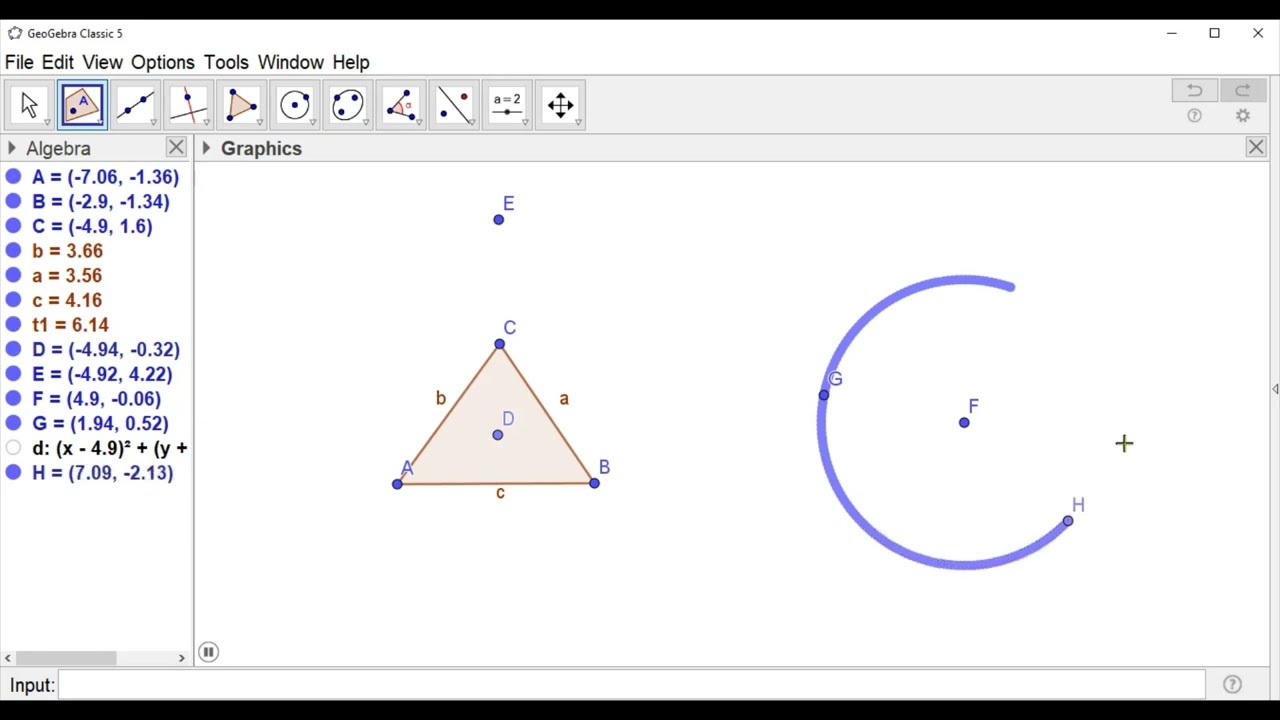 GeoGebra Classic 5 - Basic tools - Point on object