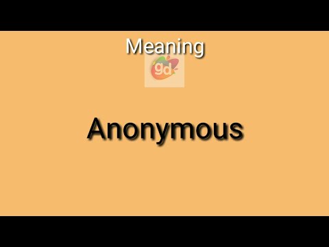 Anonymous Meaning||Googul Dictionary#anonymous
