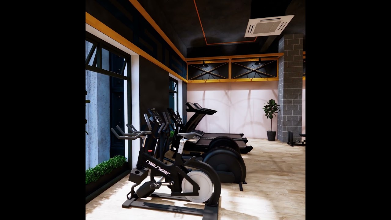 3D Realistic GYM Render with @SketchUp and @EnscapeArchDesign #3d #architecture #render