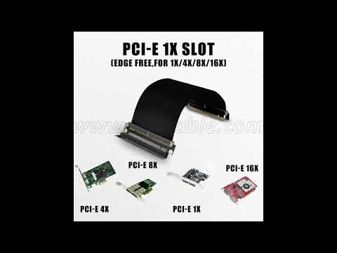 PCI E x16 3.0 Black Extender Riser Cable 180 degree