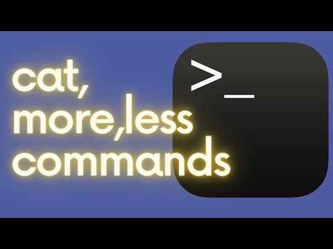 MAC OS Command line: file | cat | more | less | head | tail commands