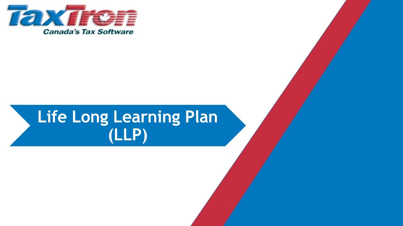 How to Report the Lifelong Learning Plan (LLP) in TaxTron Web - Step-by-Step Tutorial