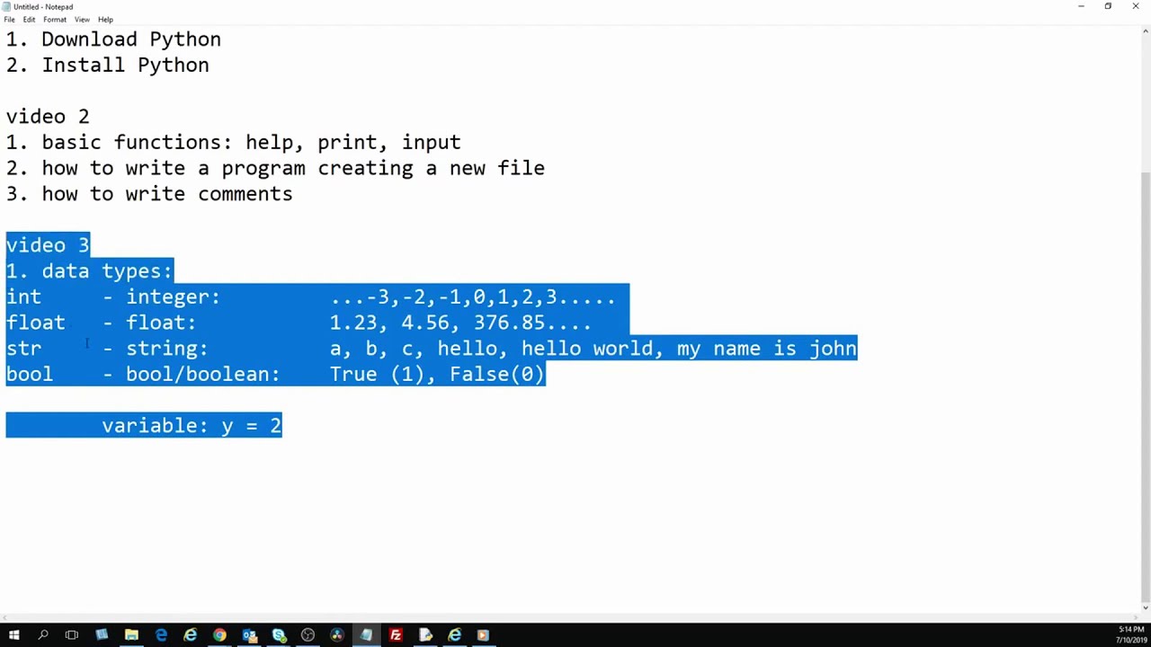 Python Tutorial (in Nepali) - Beginner Level - Part 4.1 : Basic Operations