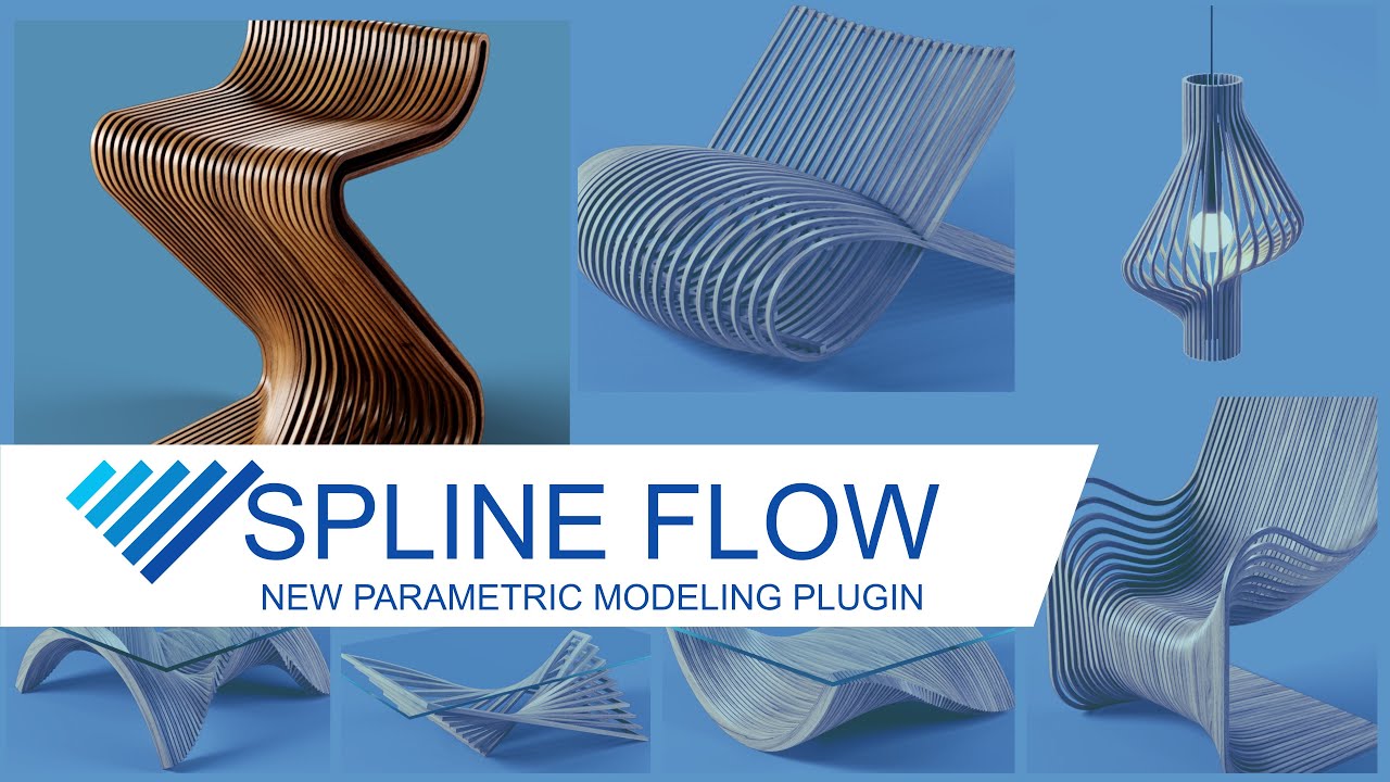 Chair modeling with Spline Flow -  Parametric Modeling plugin for 3Ds Max