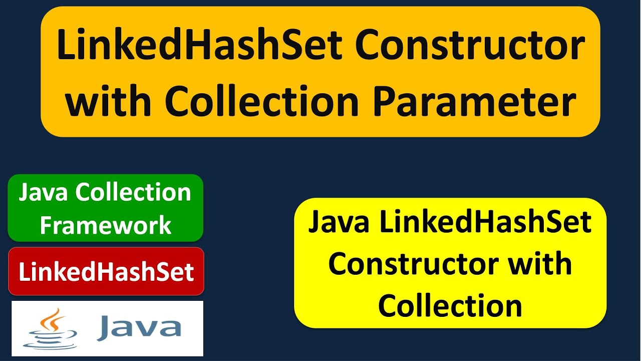 LinkedHashSet Constructor with Collection Parameter | Java Collection Framework