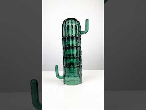 We found the neatest cactus glassware on the market y'all #CactusGlassware #DesertDecor #glassware