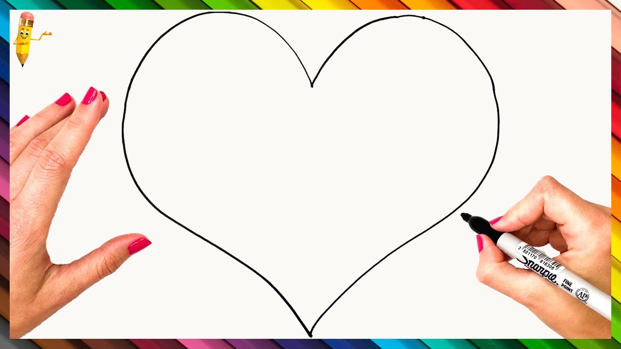 How To Draw A Heart Step By Step 💖 Heart Drawing Easy