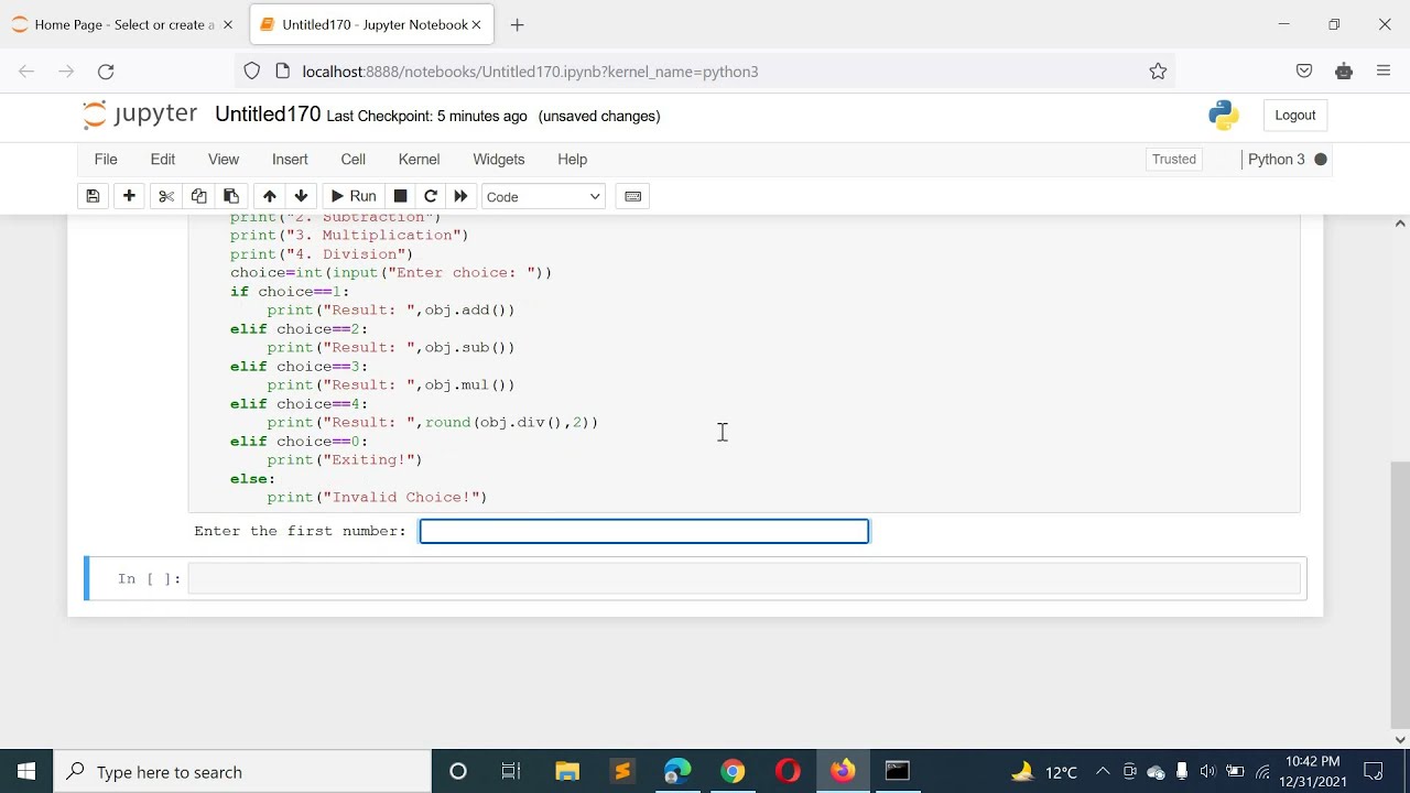 Python Program to Create a Class which Performs Basic Calculator Operations