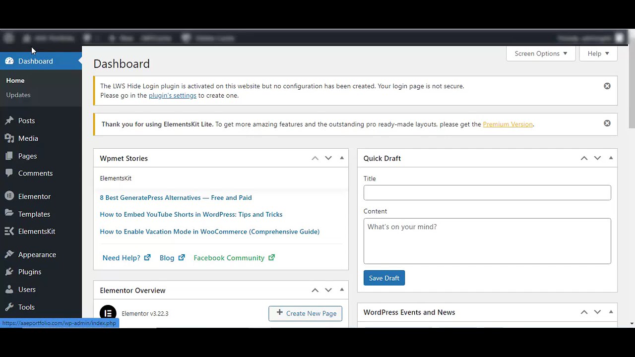Wordpress Appearance Widgets & Menus Missing