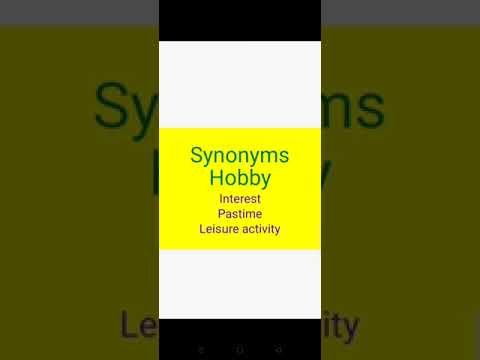synonyms for hobby
