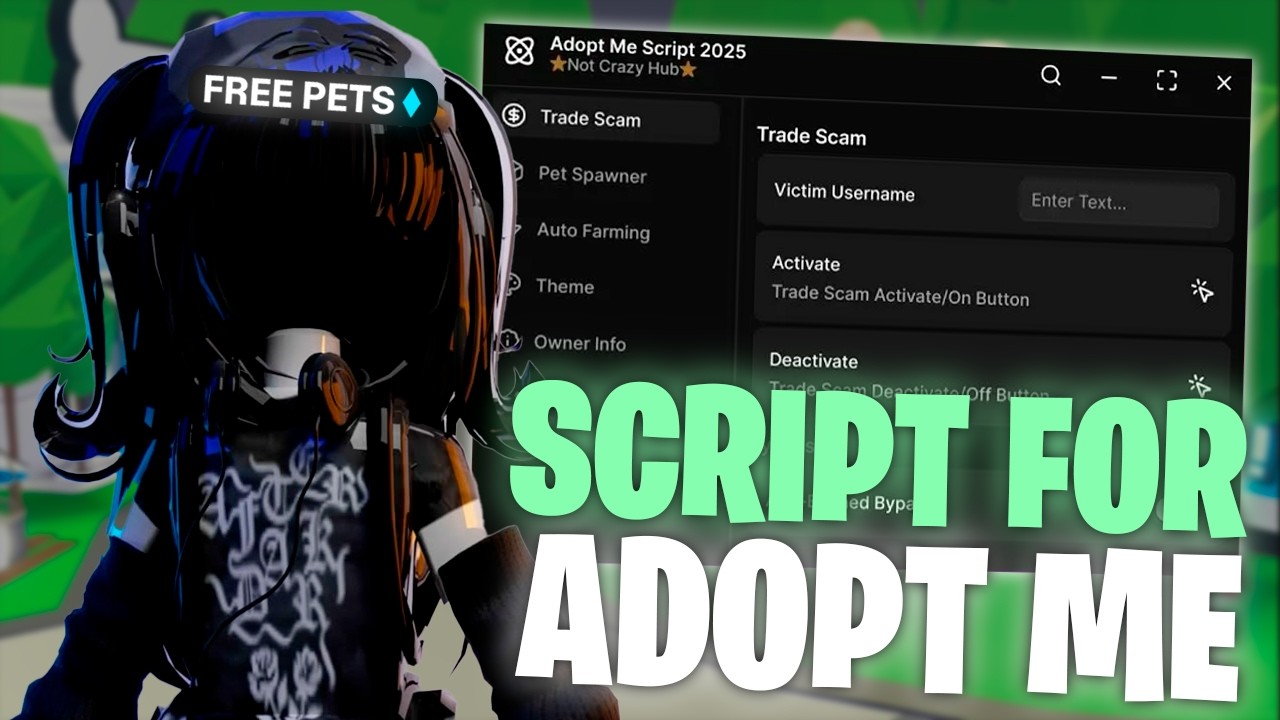 Adopt Me Script | Roblox x Adopt Me Scripts [Menu] | Trade Scam, Auto Farm, Visual Pet