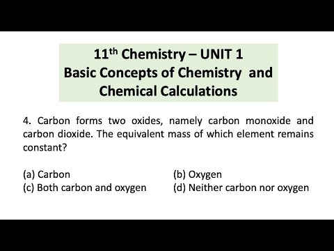 Carbon forms two oxides, namely CO and CO2. The eq. mass of which element remains constant?