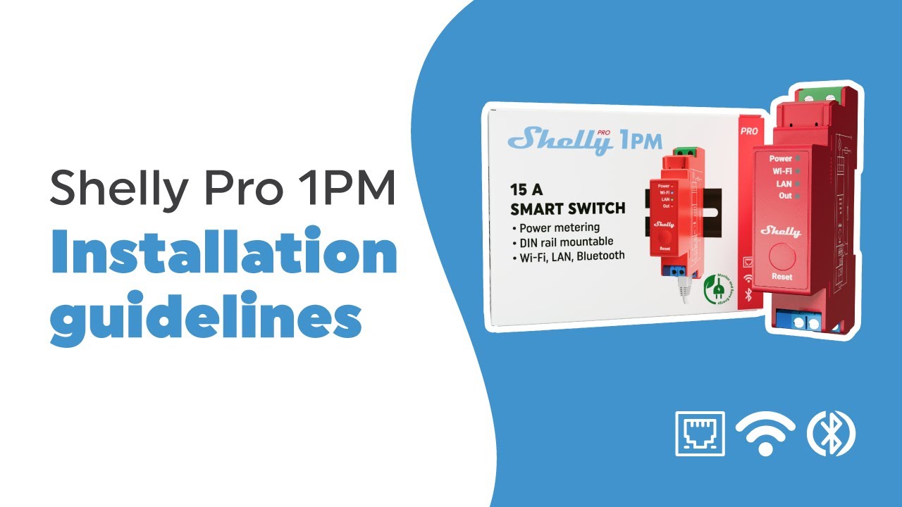 Shelly PRO 1PM - Installation video