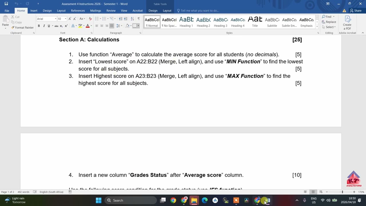 2026| EUP1501| ASSIGNMENT 4| PART 3