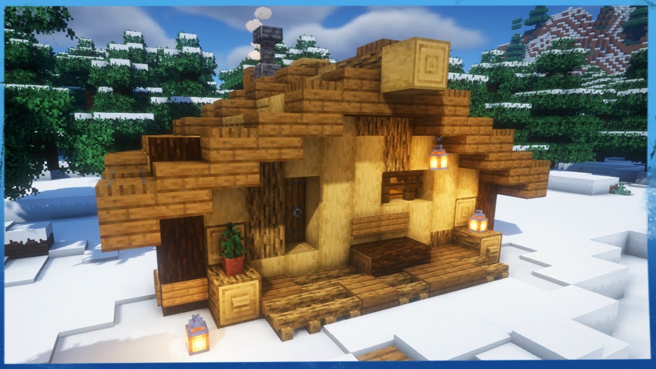 How to build an Old Cabin - Minecraft build Tutorial - Minecraft Builders