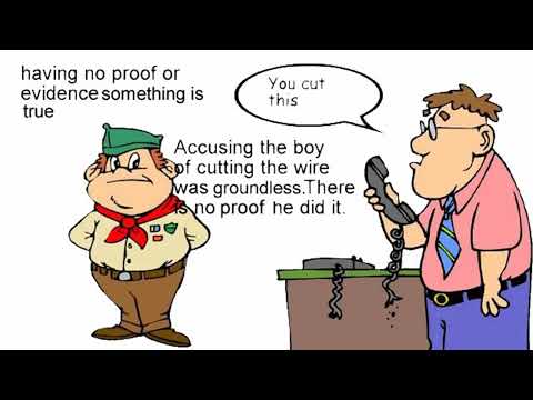 groundless meaning | Vocabulary for Kids | Children's Dictionary | Learn English Vocabulary