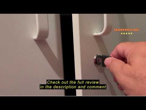 Review Yizosh Metal Armoire Wardrobe Closet Cabinet for Hanging Clothes with Lock Doors, -72" Steel