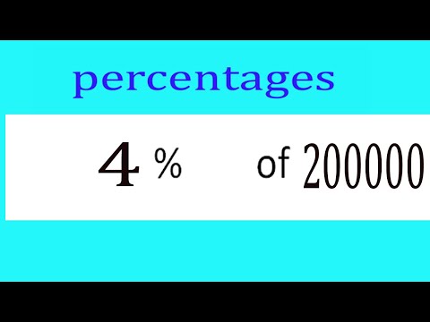 Percentages 4 Percentage(%) of 200000
