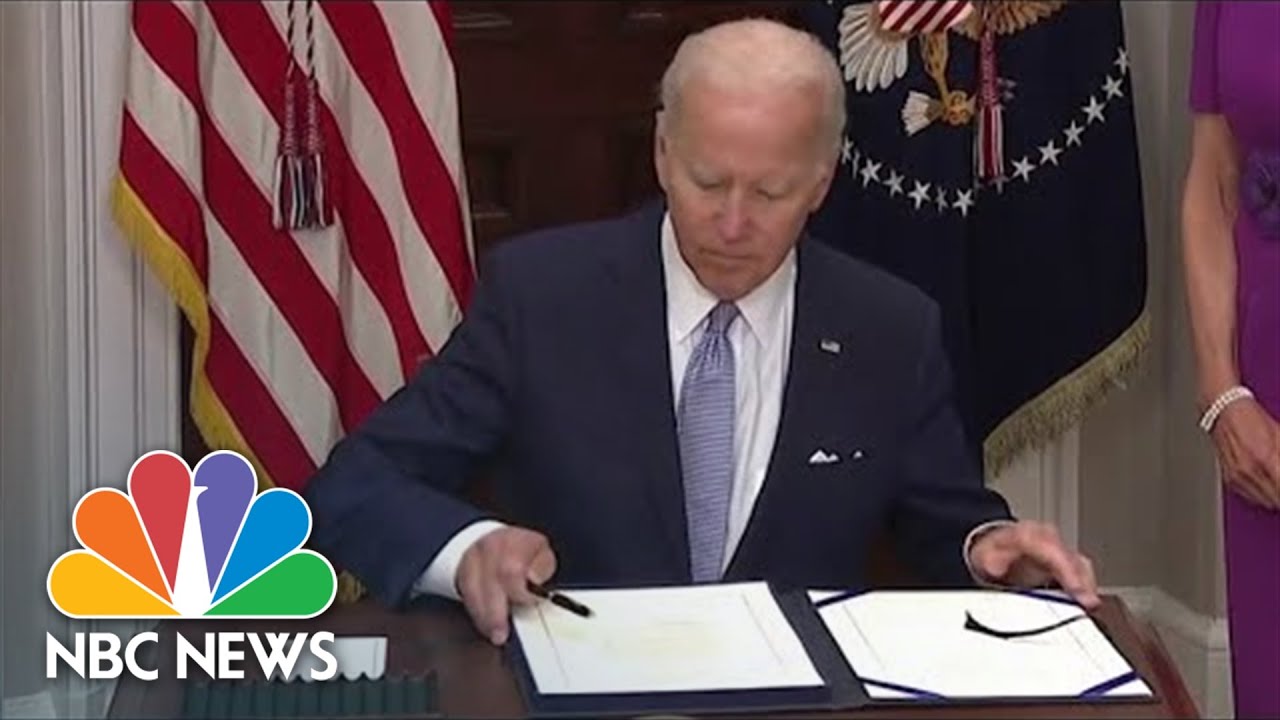 President Biden Signs Landmark Gun Legislation Into Law : 'Lives Will Be Saved'
