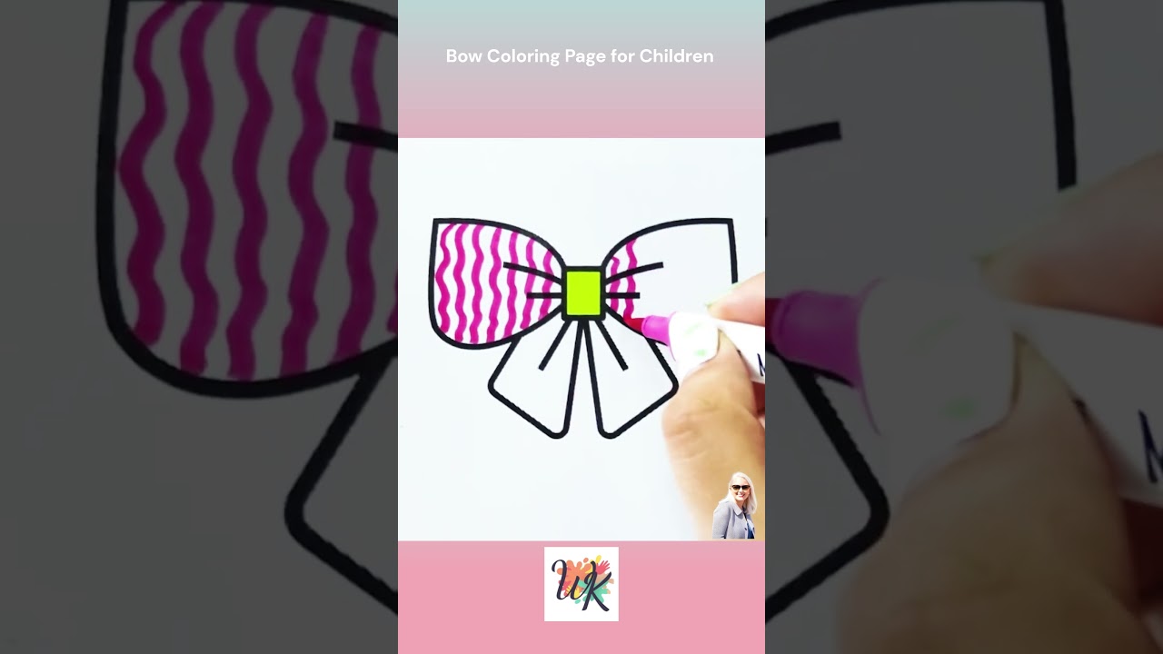 Bow Coloring Page for Children