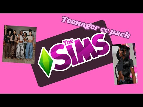 Sims 4 CC links (FREE) TEENS pack hair, skins, clothes, shoes CC’s