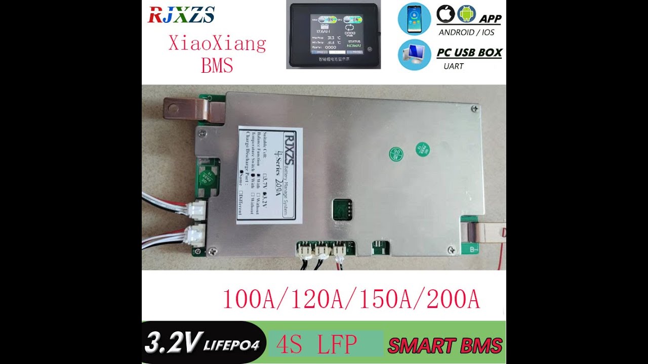 XiaoXiang BMS, 4S 200A smart board,  LCD, Bluetooth,  USB