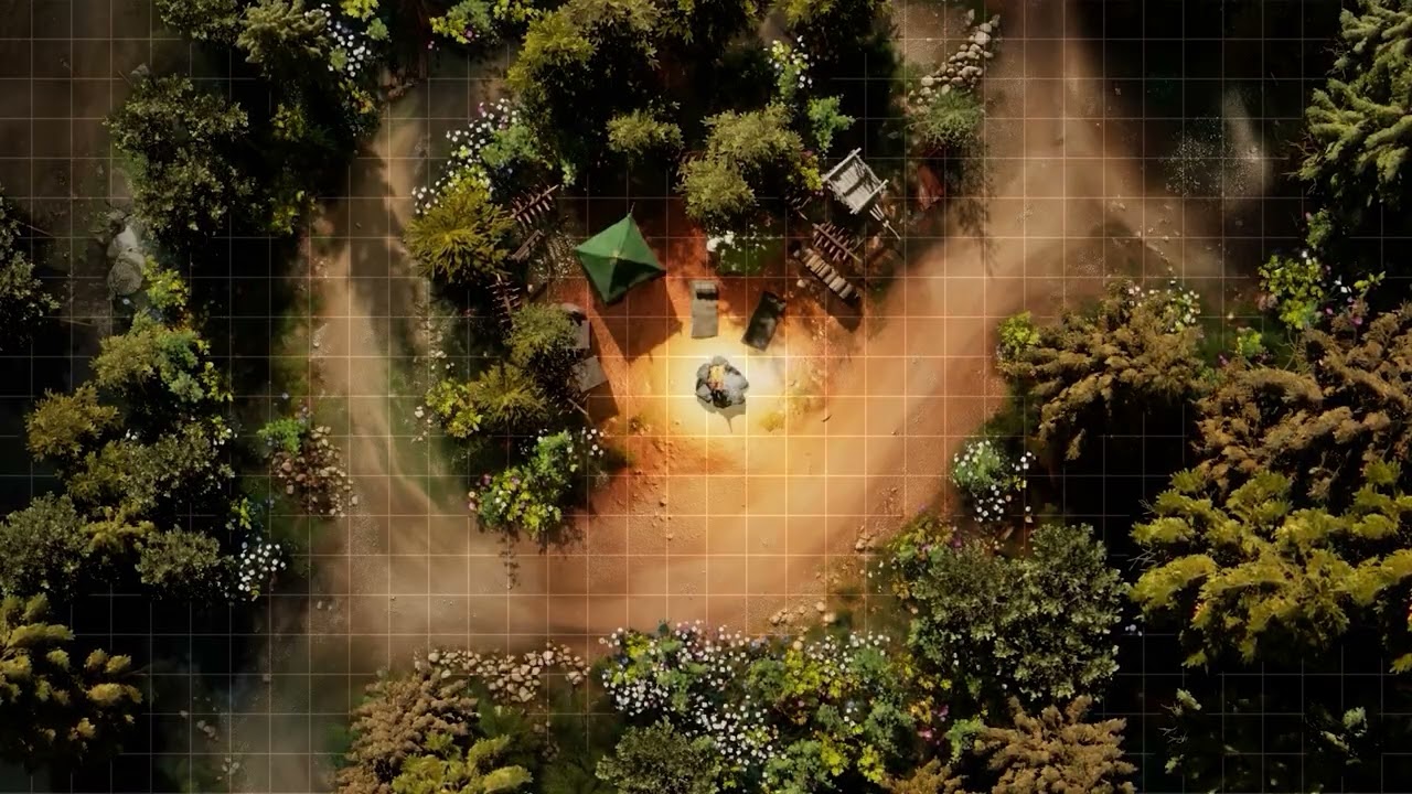 D&D | Waycamp Part 3 Grid | Animated Battle Maps