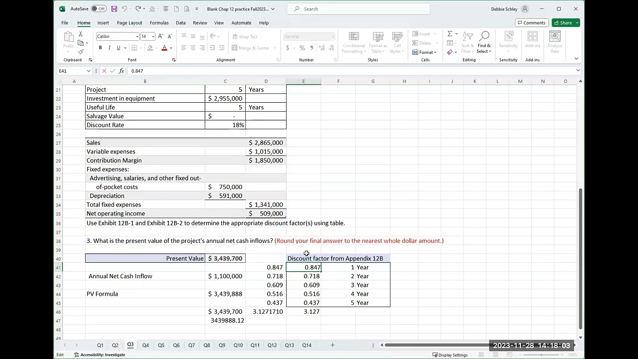 Homework Walkthrough Chapter 12 Practice