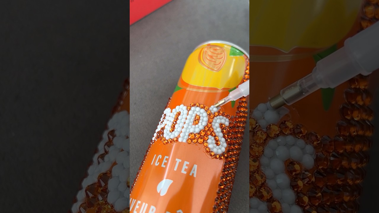 First can out of 10 {1/10} 🍊​⁠@FastGoodCuisine #bedazzled #crystals #gemstones #rhinestones