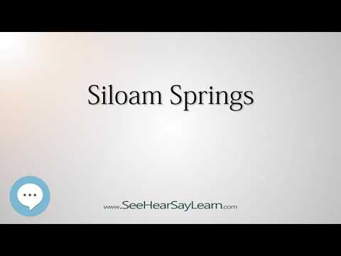 Siloam Springs (How to Pronounce Cities of the World)๐ฌโญ๐โ
