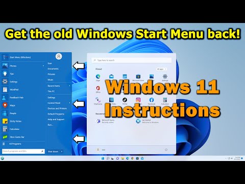 Windows 11 bring back classic start menu how to change windows 11 menu ...