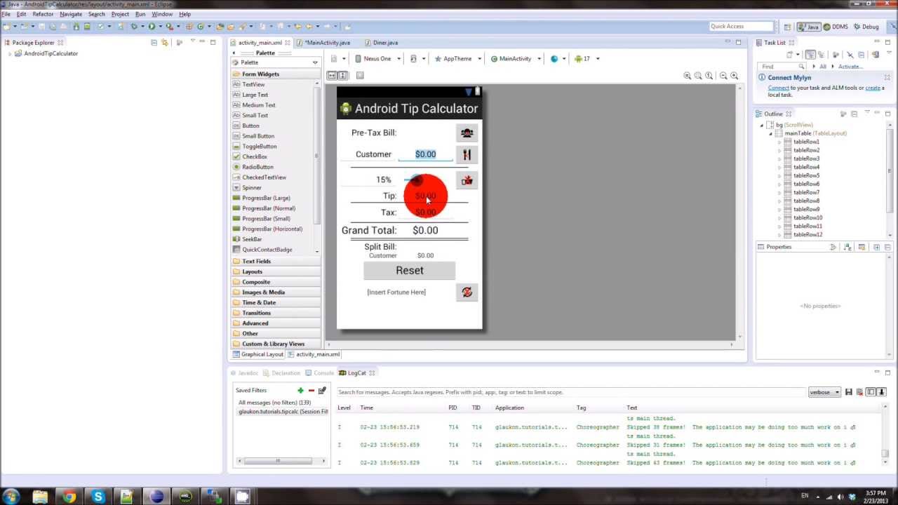 Android Tip Calculator Tutorial, Chapter 3: Java - Part 20