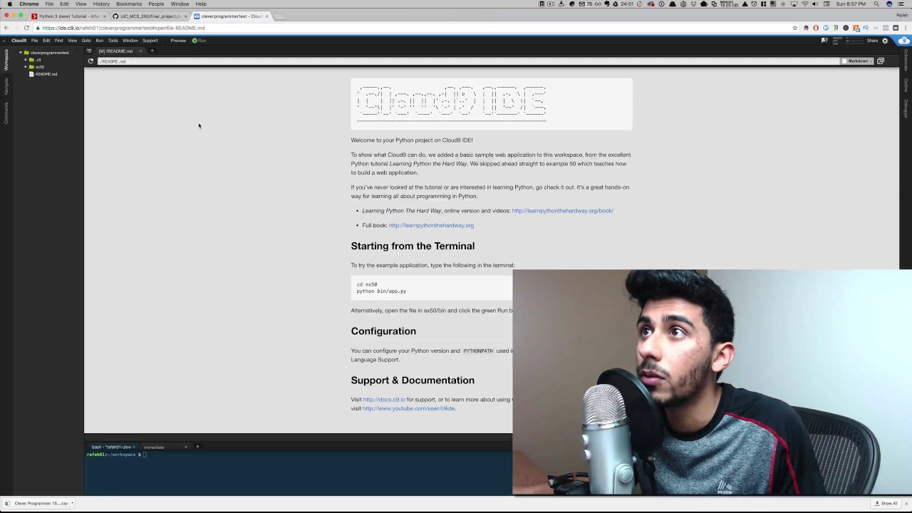 Cloud 9 Python Programming Environment Setup – Python OOP