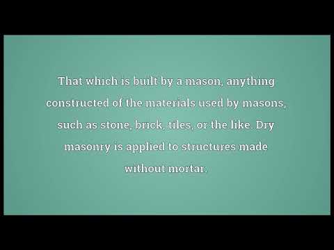 Masonry Meaning