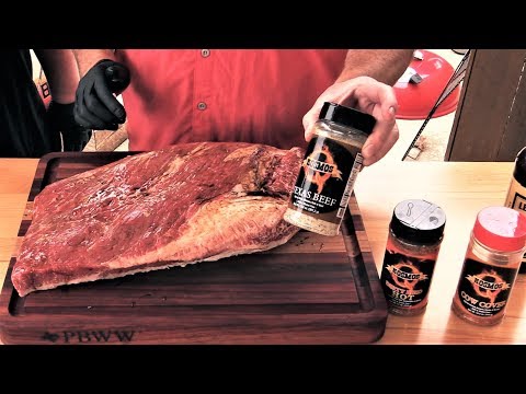 Competition Brisket using KosmosQ Rubs on LSG 24x48 Offset