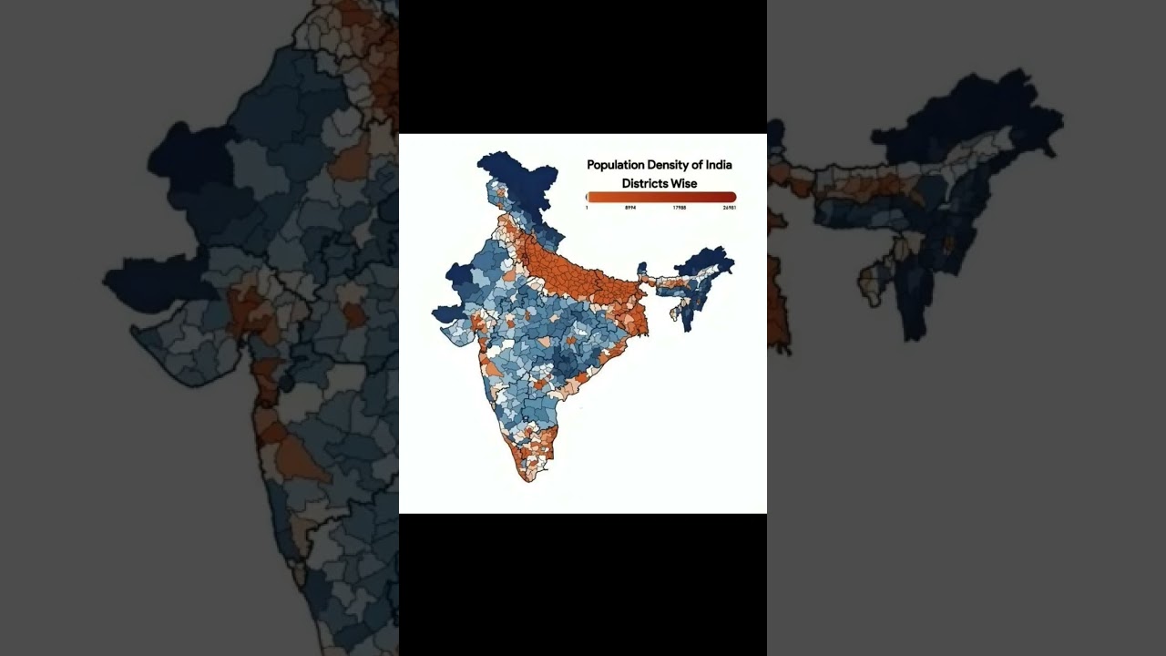 population density of India #india #map #history #upsc #politics #generalawareness