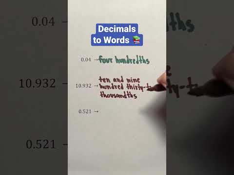 Decimals to Words #Shorts #math #maths #mathematics