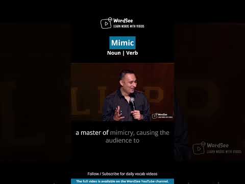 Learn the word mimic in one minute - Improve your English vocabulary with real world examples