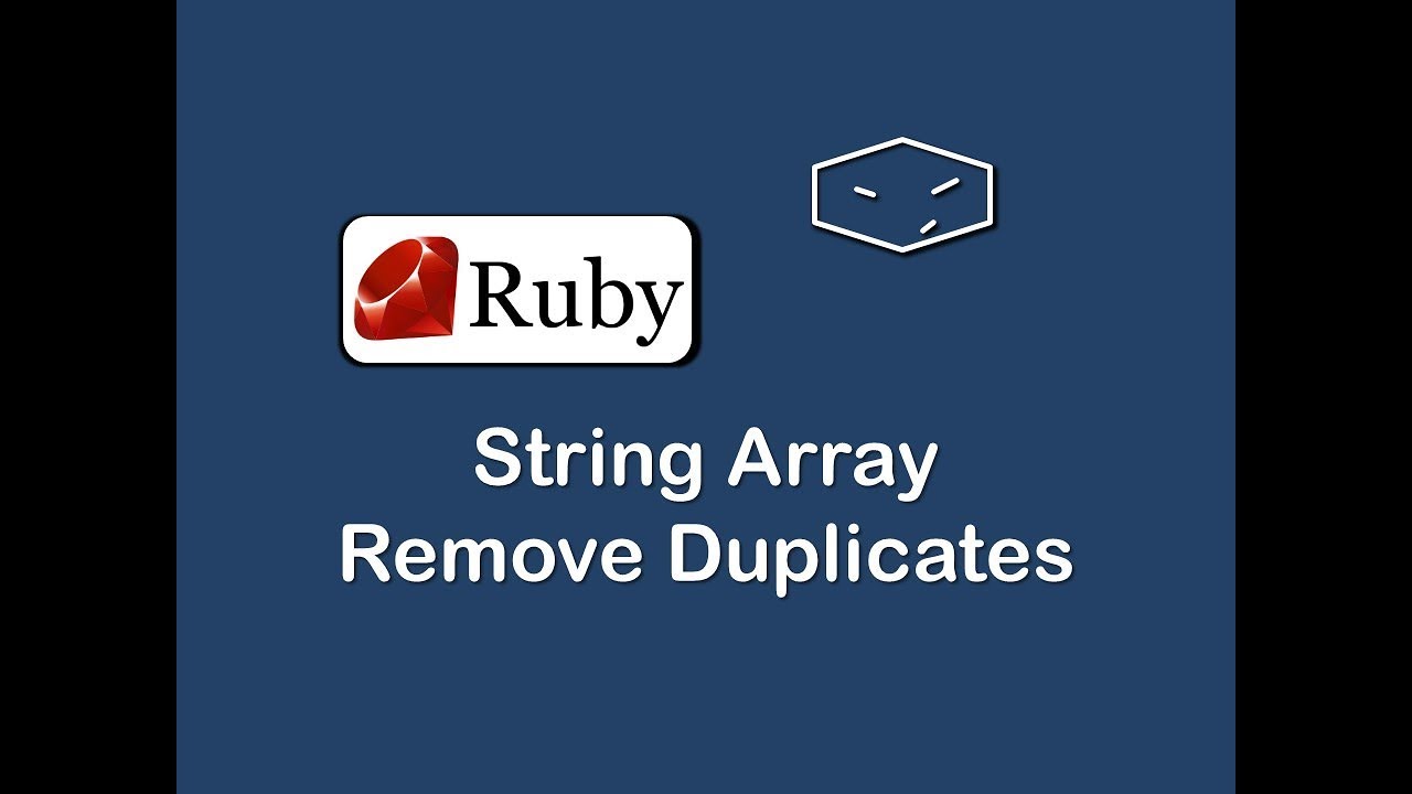 string array remove duplicates in ruby